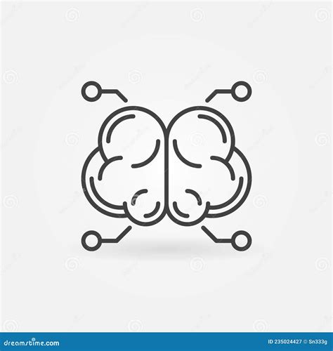 Linear Neuron Icon From Human Body Parts Outline Collection Thin Line Neuron Icon Isolated On