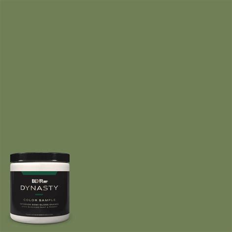 BEHR DYNASTY 8 Oz MQ6 47 Terrain One Coat Hide Semi Gloss Enamel