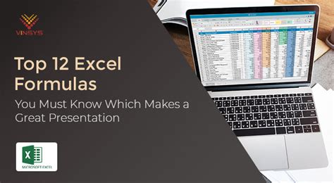 Top 12 Excel Formulas For More Engaging Client Presentations Vinsys