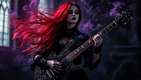 Free Gothic Guitar Goddess Image Gothic Musician Crimson Download