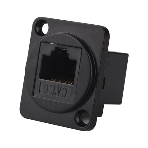 Rj45 D Type Socket Network Connector Cat6 Female Sockets Ethernet Connector Panel Mount Keystone