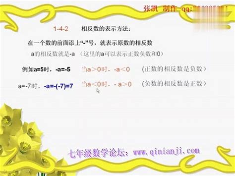 1 4 2相反数的表示方法及多重符号的化简方法教育在线教育好看视频