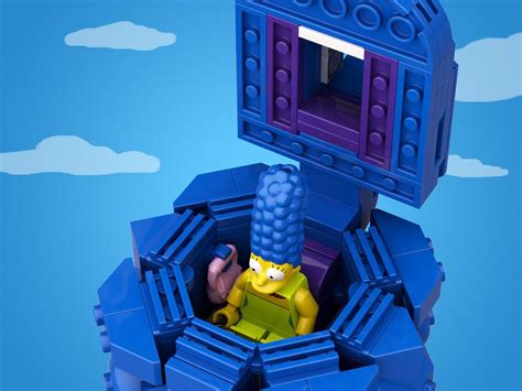 Lego Moc Upscaled Minifigure Marge By Michelanlego Rebrickable Build With Lego
