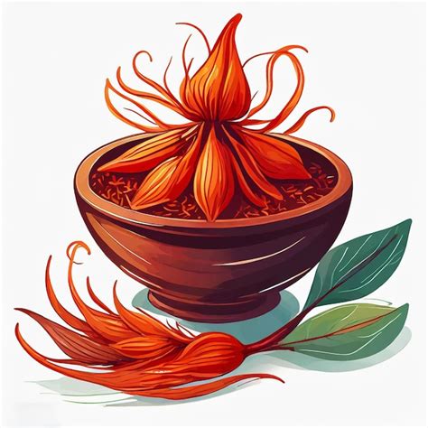 Premium Photo Saffron Flower And White Bowl