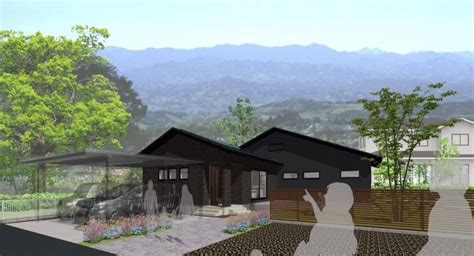 鹿屋市笠之原町で入居宅見学会 ブラウンと黒を基調とし、シックで落ち着いたツートンカラーの平屋のお住まい ヤマサハウス 見学会・住宅会社