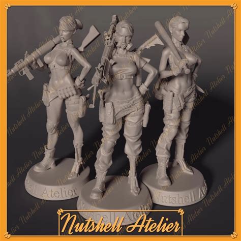 Post Apocalypse Girl Nutshell Atelier 3D Print Model Free High