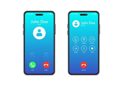 Premium Vector Smartphone Call Screen User Interface Display Vector