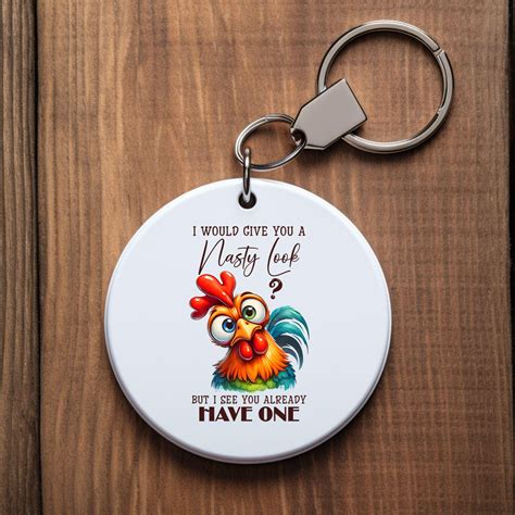Funny Sarcastic Keychain Png Designs Bundle Sublimation Printing Etsy
