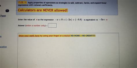 7 Ee1 Apply Properties Of Operations As Strategies To Add Subtract