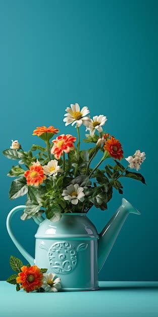 Premium Photo Blue Background Horticulture Illustration