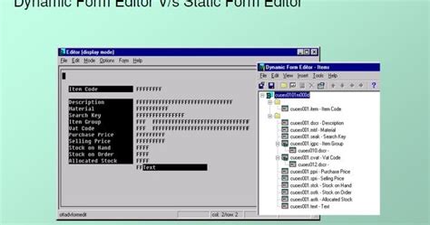 Full On Baan Dynamic V S Static Form Editor