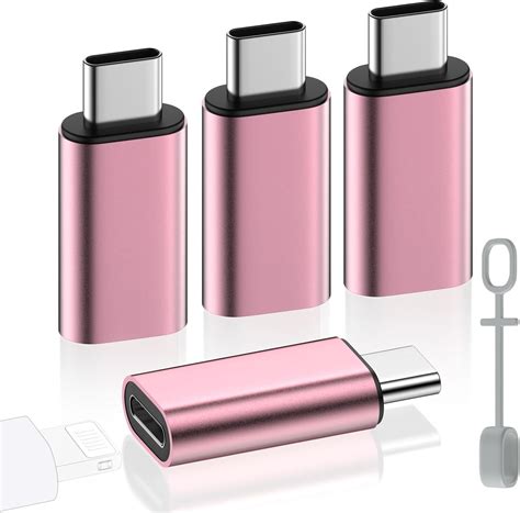 Moko 4 Pack Lightning Female To Usb C Male Adapter Usb C Lightning Adapter For