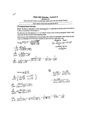 MATH 220 Chapter 5 MATH 220 Notes For Ch 5 Chapter 5 Chapter 5 Is