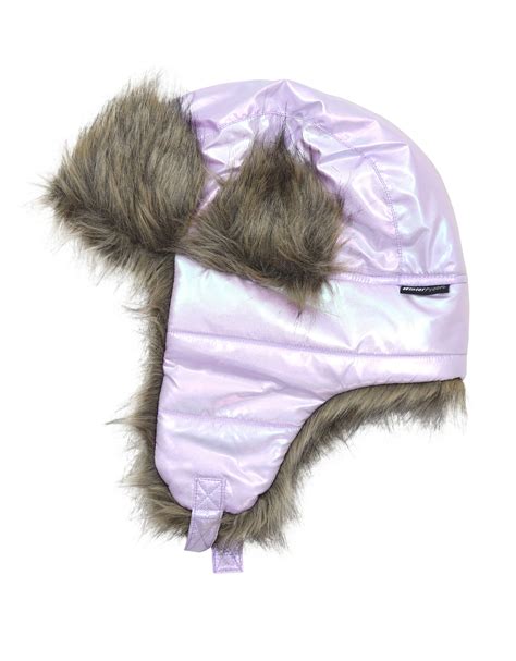 Girls 4 16 Iridescent Puffer Trapper Hat Jill Yoga