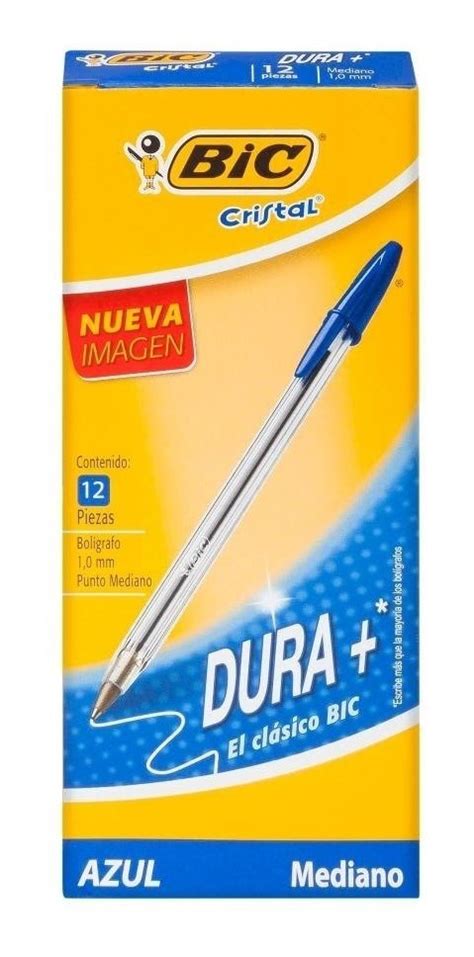 Bolígrafo bic cristal 1 0mm med Azul caja c12 pzas Coniga