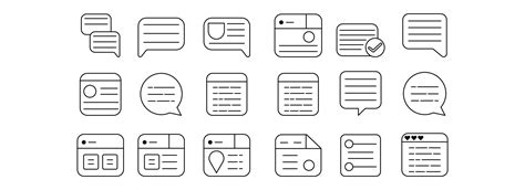 Information And Document Set Icon Templates For Messaging Apps 45879237