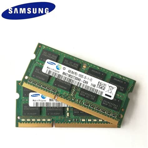 Samsung 8gb 2pcsx4gb 2rx8 Pc3 10600s Ddr3 1333mhz 4gb Laptop Memory