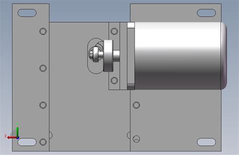 电机带动实现xz方向连续动作机构solidworks 2014模型图纸下载 懒石网