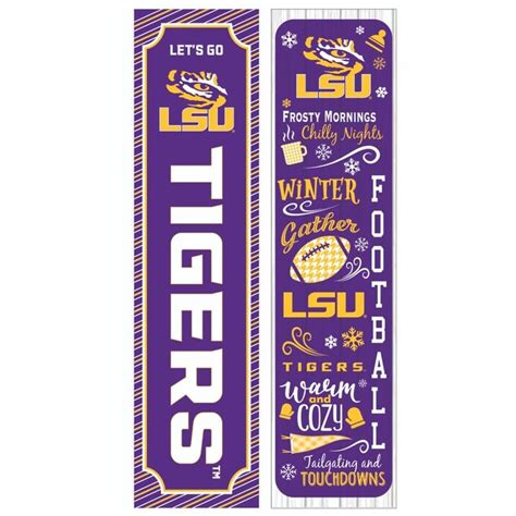 Lsu Tigers 47 Double Sided Winter Leaner Fan Sign In 2024 Lsu Lsu