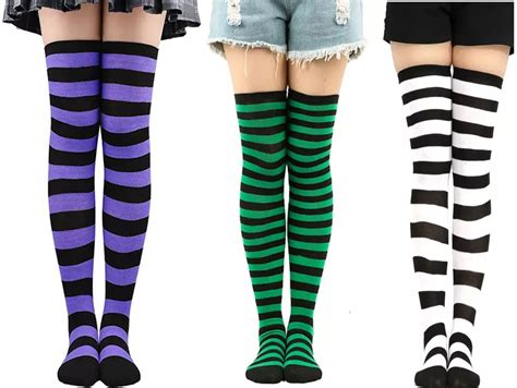 Black Thigh High Socks Skirt