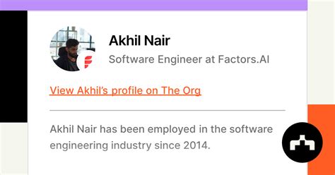 Akhil Nair Software Engineer At Factorsai The Org