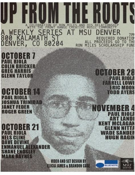 Msu Denver To Honor Ron Miles With 5 Separate Concerts Combo The