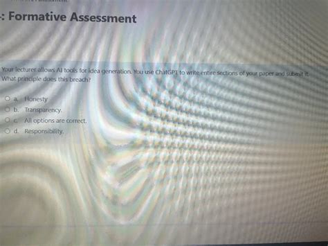 Formative Assessment Your Lecturer Allows StudyX