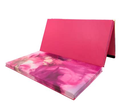 Pink Watercolor 4 X 6 X 2 Folding Gymnastics Mat Ak Athletic Equipment
