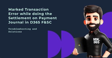this transaction has been marked for settlement error message in