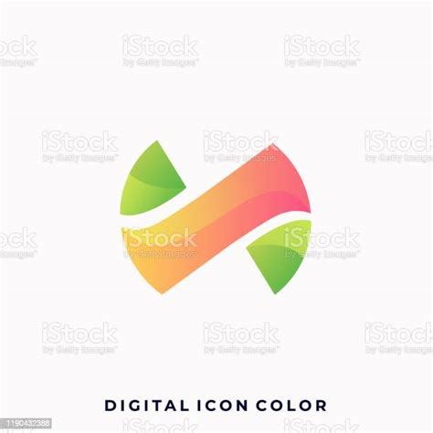 편지 N 다채로운 일러스트 벡터 디자인 템플릿 개념에 대한 스톡 벡터 아트 및 기타 이미지 개념 개성 개념 그라데이션