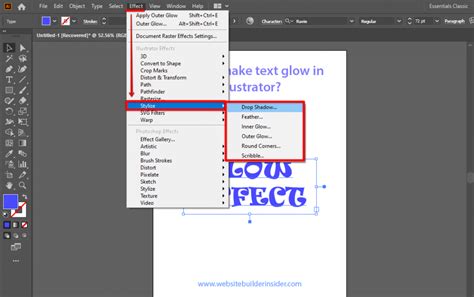 how do i make text glow in illustrator