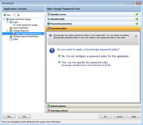 The Application Screens Pane Netiq Securelogin Application Definition Wizard Administration Guide
