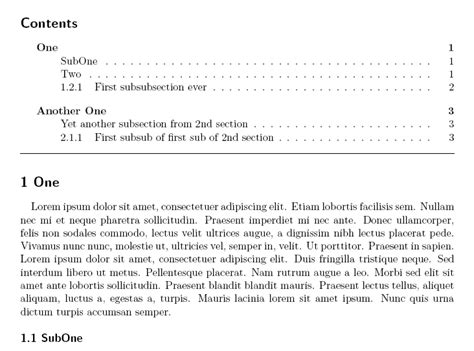 Table Of Contents Create New Section Commands With Correct Toc