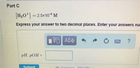 Solved Exercise Calculate The PH And PoH Of Each Of Chegg Com