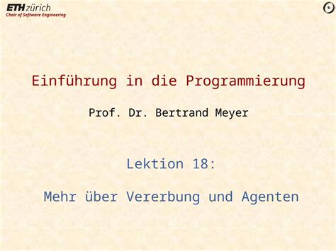 PPT Chair of Software Engineering Einführung in Programmierung
