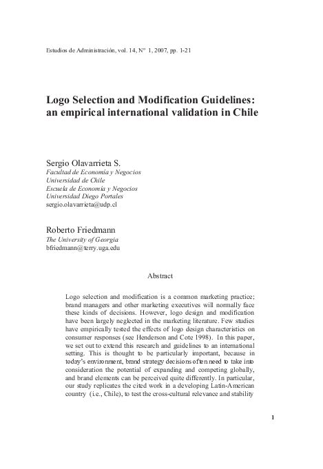 Pdf Logo Selection And Modification Guidelines An Empirical