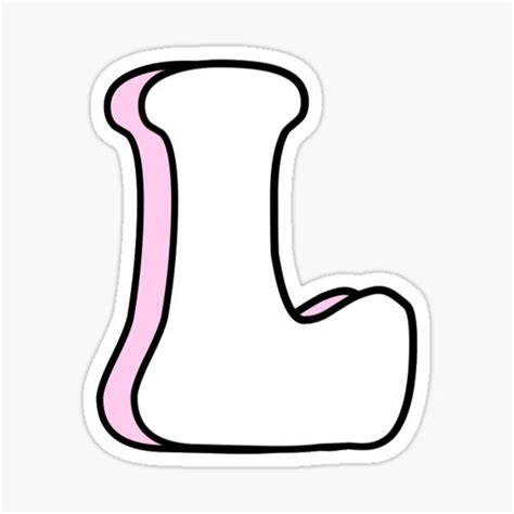 Letter L Pink Sticker For Sale By Monica Doodles In Lettering Sailor Moon Crafts