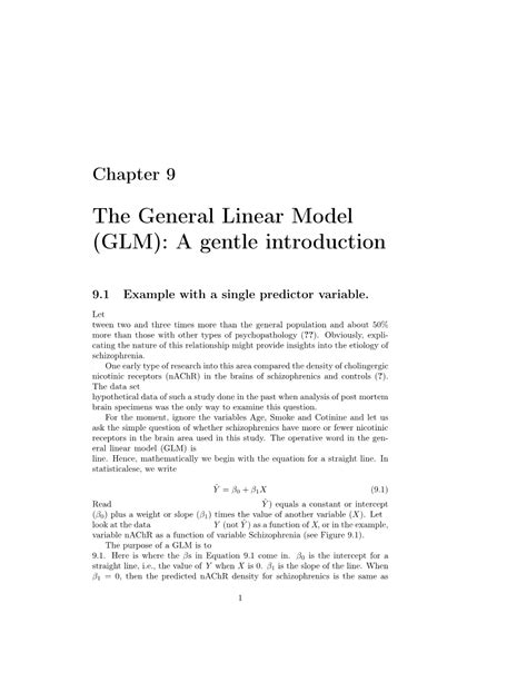 The General Linear Model Glm A Gentle Introduction Docslib