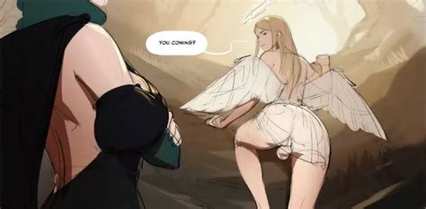 Rule 34 Angel Angel Girl Tarakanovich Back Back View Backsack Balls Big Ass Black Hair