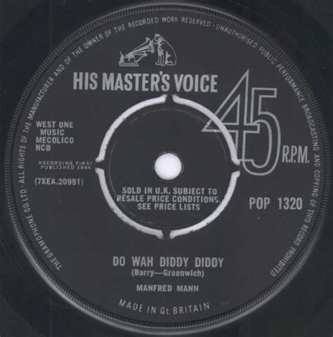 Vinyle Manfred Mann Do Wah Diddy Diddy 7 Uk His Masters Voice 1964