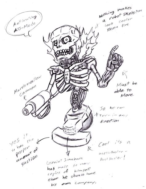 Robot Skeleton Sketch By The Pervy Sage On Deviantart