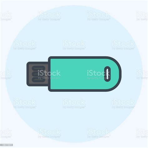 아이콘 Usb 케이블 교육 기호에 적합합니다 컬러 메이트 스타일 편집 가능한 간단한 디자인 디자인 템플릿 벡터 간단한 기호 그림