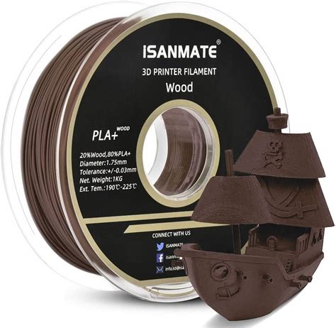 Isanmate Wood 3d Printer Filament 175mm Filament Wood Pla Filament