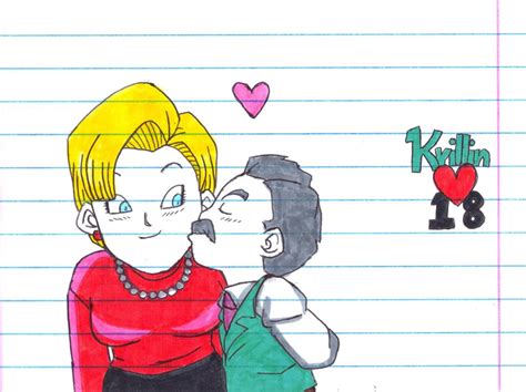 Krillin And 18 Kiss By Oneforohfour On Deviantart