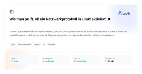 Wie Man Prüft Ob Ein Netzwerkprotokoll In Linux Aktiviert Ist Labex