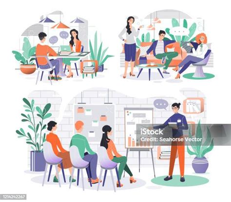 ทีมธุรกิจที่ทํางานในโครงการความร่วมมือการเริ่มต้นที่สร้างสรรค์ภาพประกอบ
