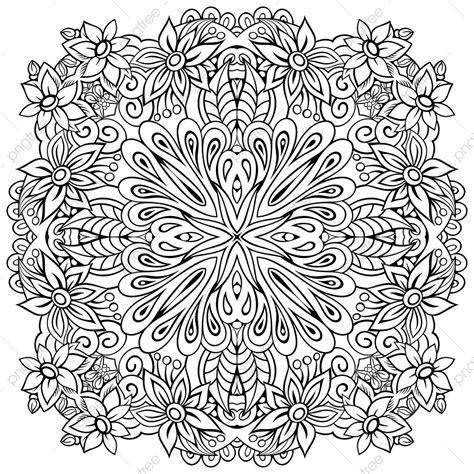 벡터 추상 민족 자연 손으로 그린 장식 라인 아트 배경 만다라 보헤미안 벡터 Png 일러스트 및 벡터 에 대한 무료 다운로드 Pngtree