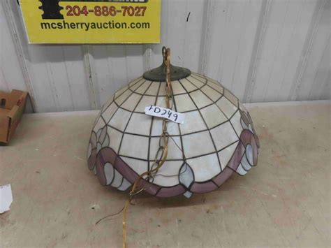Stained Glass Light Fixture Mcsherry Auction Service Ltd