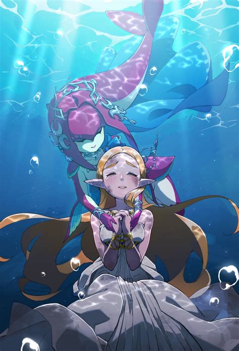 Princess Zelda And Mipha The Legend Of Zelda And 1 More Drawn By Koi