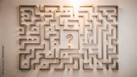 Conceptual Maze With Question Marks A Maze Filled With Question Marks
